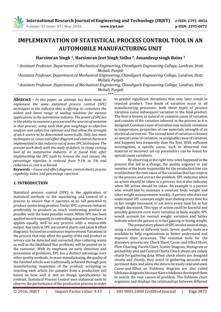 Statistical process control (spc) | PPTX