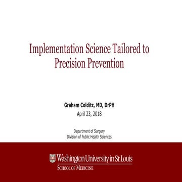 Implementation science tailored to precision prevention | PPT