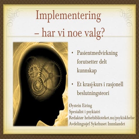Implementering – har vi noe valg? | PPT