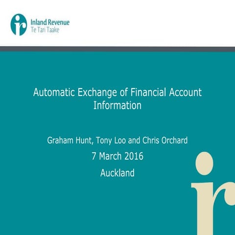 Automatic exchange of financial account information | PPT