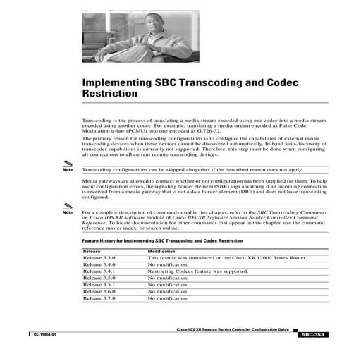 Implementing SBC Transcoding and Codec Restriction | PDF