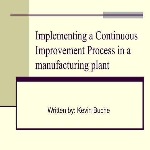 Implementing A Continuous Improvement Process | PPT