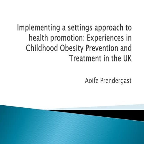 Implementing a settings approach to health promotion | PDF