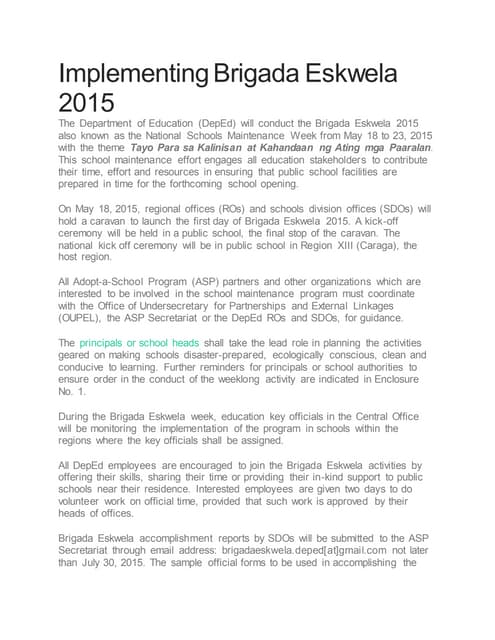 Brigada eskwela | PPTX