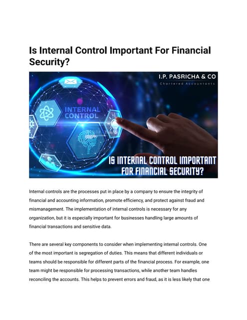 Chapter 2 internal control | PPTX