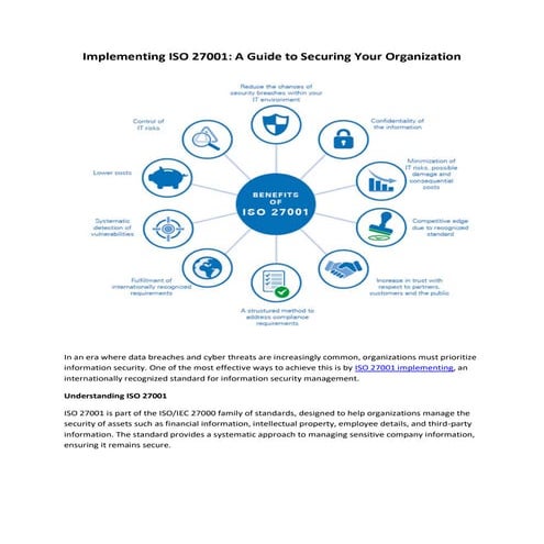 Implementing ISO 27001: A Guide to Securing Your Organization | PDF