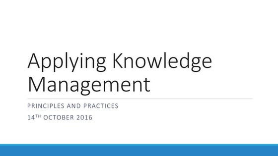 White Paper - Operational Knowledge Management | PDF