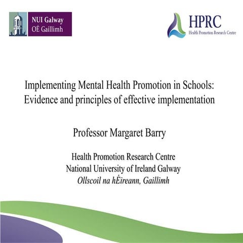 Implementing mental health promotion in schools | PDF