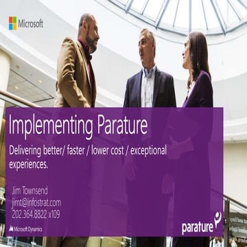 Implementing Parature, by Microsoft Webinar Presented by InfoStrat | PPT