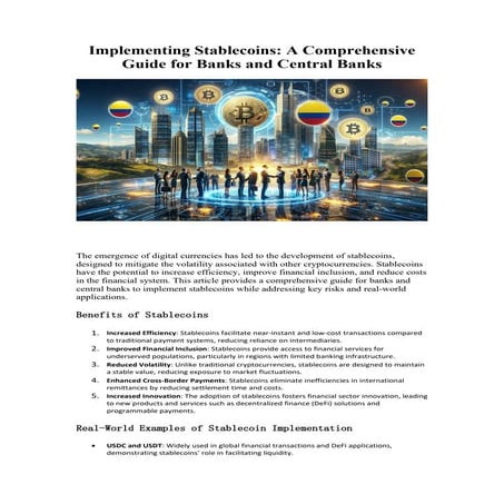 Implementing Stablecoins: A Comprehensive Guide for Banks and Central Banks | PDF