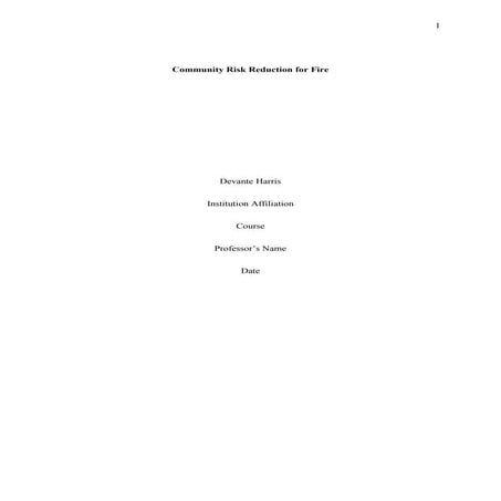 Running head REFLECTION PAPER ON FIRE PREVENTION .docx