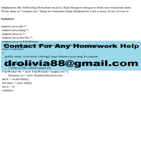 Implement The Following Flowchart In Java Start Request Integer K Fpdf Programming Languages