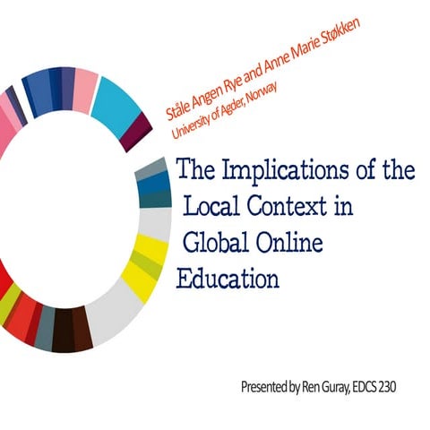 Implications of the Local Context in Global Distance Education by Rye ...