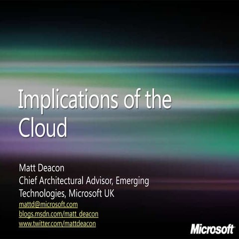 Implications Of The Cloud | PPTX