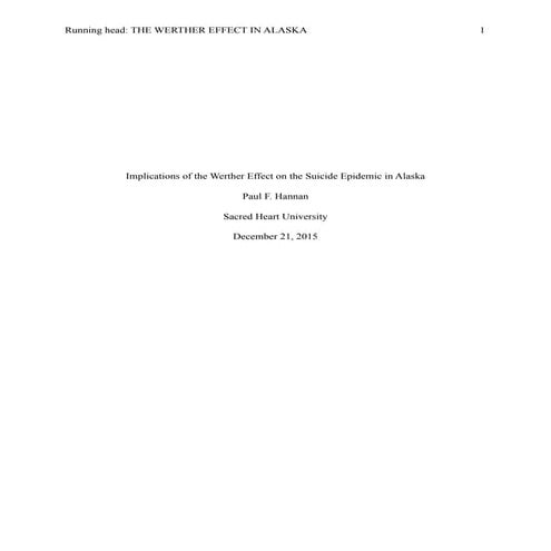 Implications of the Werther Effect on the Suicide Epidemic in Alaska by ...