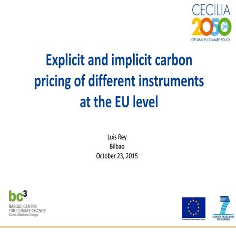 Implicit and explicit carbon pricing of different instruments at the eu level | PDF ...