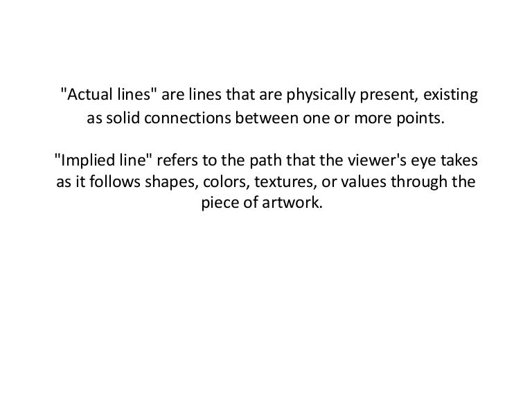 Implied line & shape