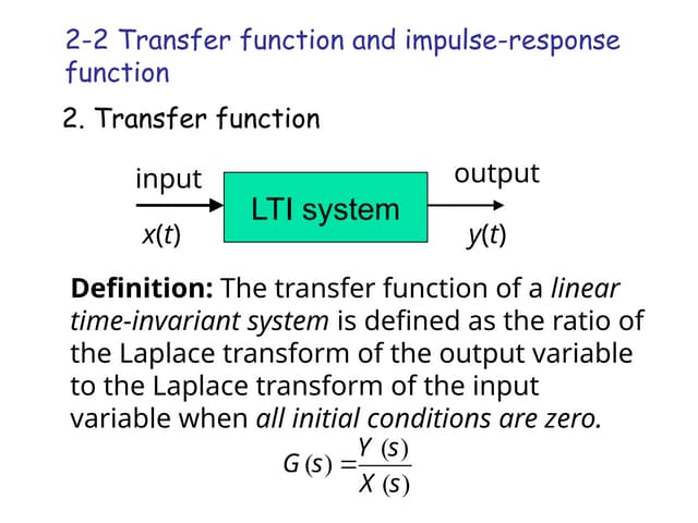 Lecture 2 transfer-function | PPTX