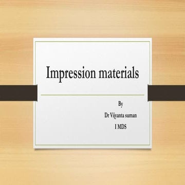 Impression materials | PPTX