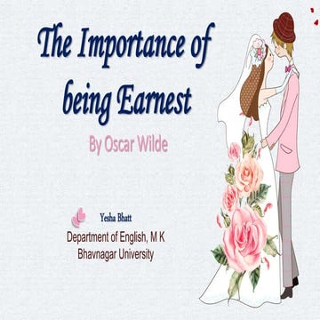 Importance of being Ernest | PPTX
