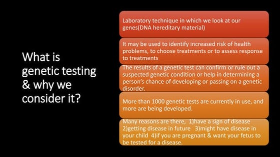 GENETIC TESTING: | PPTX