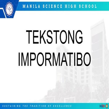 3-TEKSTONG IMPORMATIBO (Para Sa Iyong Kaalaman).pptx