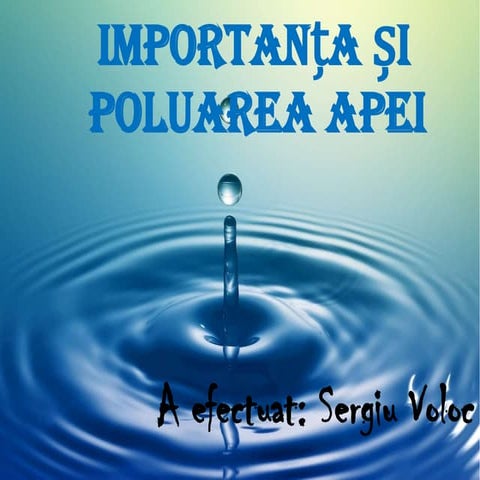 Importanța apei | PPTX