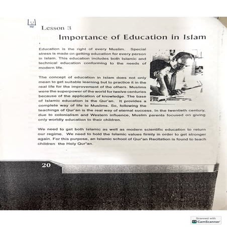 importance of Education in Islam. Education is the right of every ...