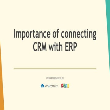 Importance of connecting CRM with ERP | PDF | Web Conferencing ...