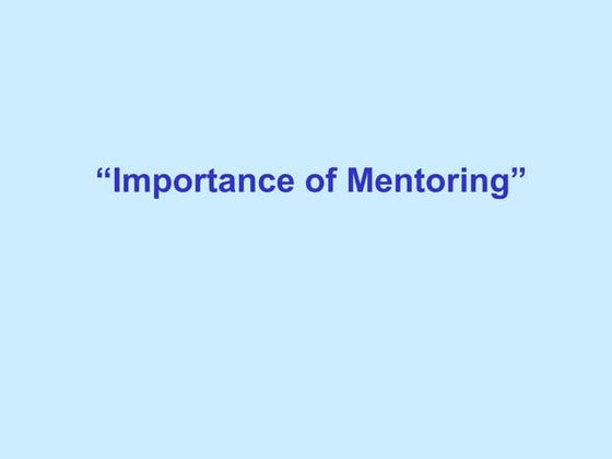 Mentor-and-mentee-relationship-ppt | PPTX | Career Planning | Careers
