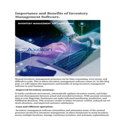 Importance and Benefits of Inventory Management Software..pdf