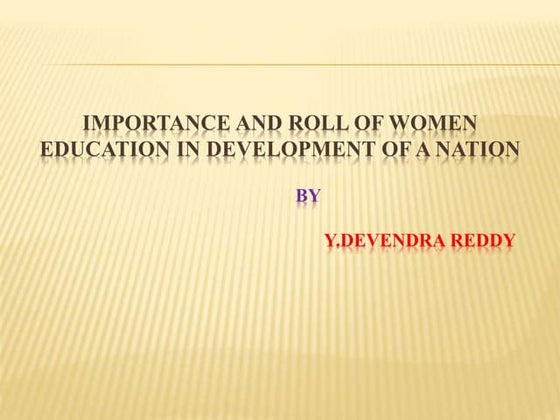 WOMEN EDUCATION | PPT