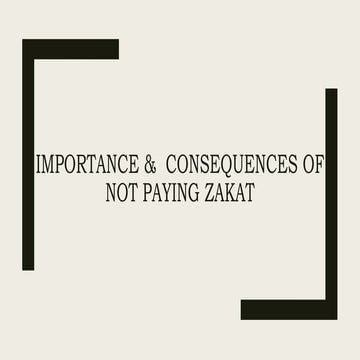 Importance & consequences of not paying zakat | PPTX