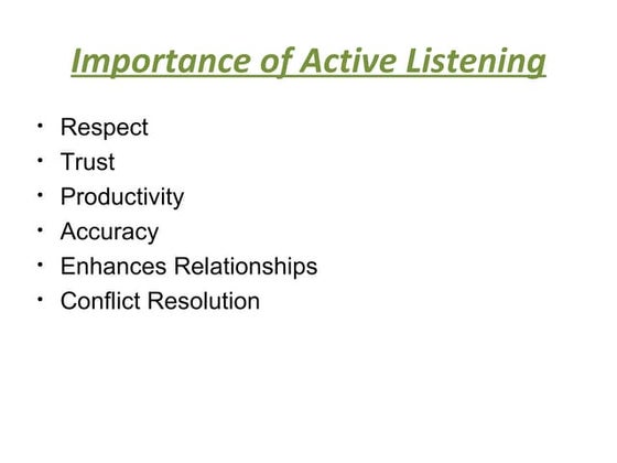 The Ultimate Guide to Active Listening | PPT