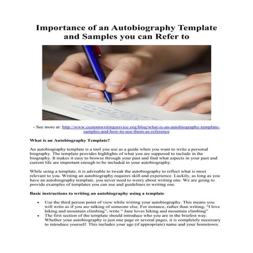 Autobiography Template | PPT