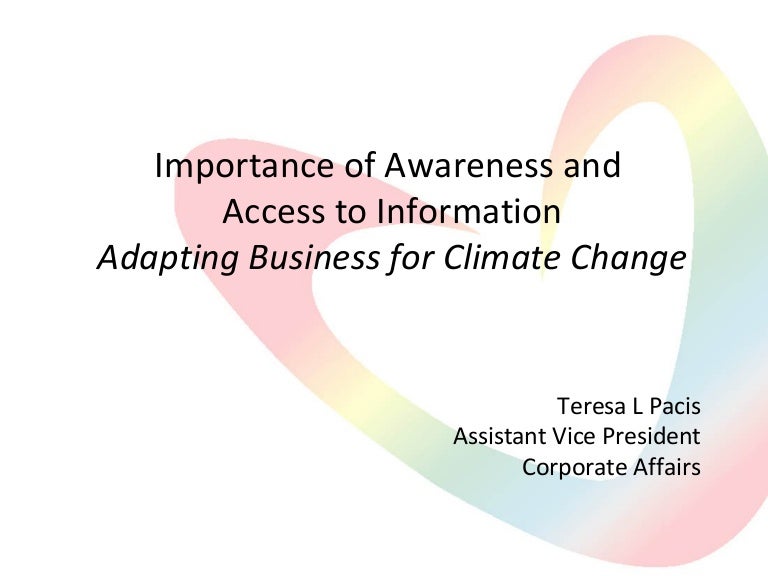 Importance of awareness & access to information