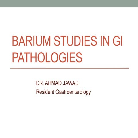 Barium studies | PPTX