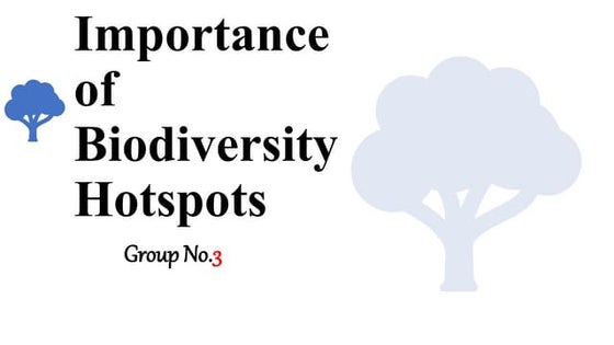 Biodiversity hotspots are one conservation strategy used to direct f.docx