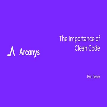 The importance of clean code | PDF