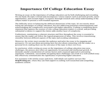 Importance Of College Education Essay.pdf