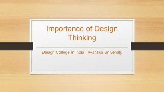 Intro to Design Thinking | PPT