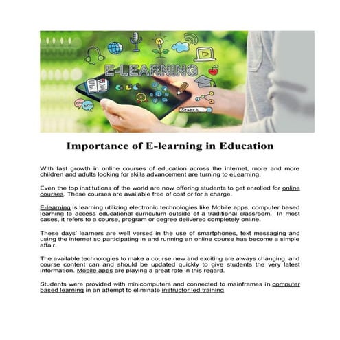 Importance of E-learning in Education.pdf