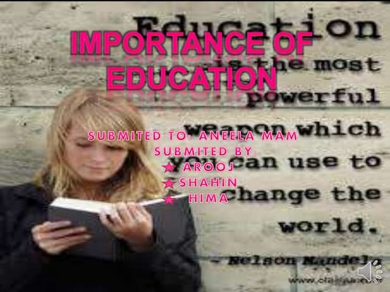 Importance of education | PPT