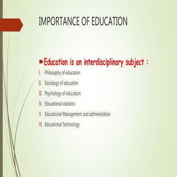 Importance of education | PPTX