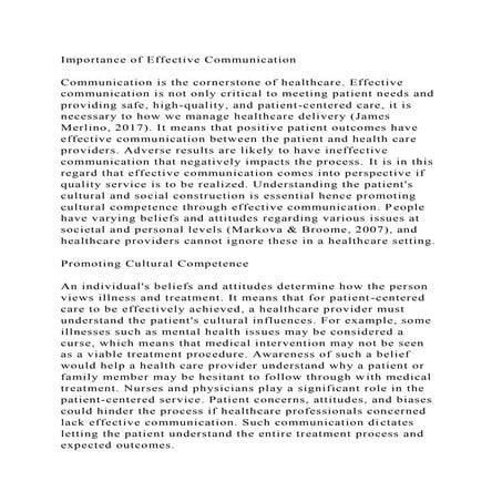 Importance of Effective CommunicationCommunication is the corner.docx