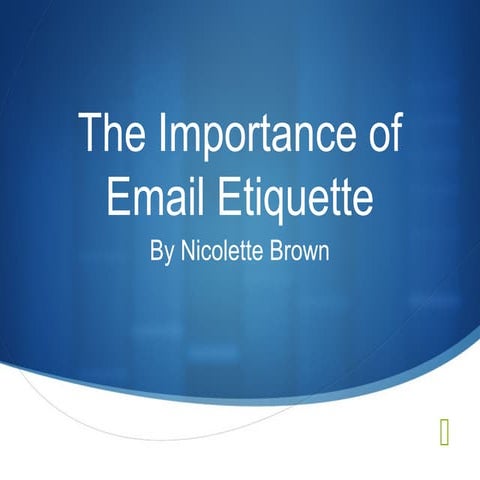 Importance of email etiquette copy, ppt | PPT