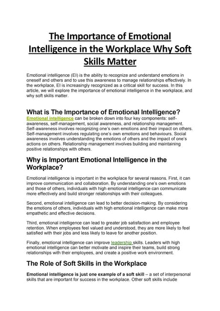 emotional-intelligence notes to students leaders | PPT