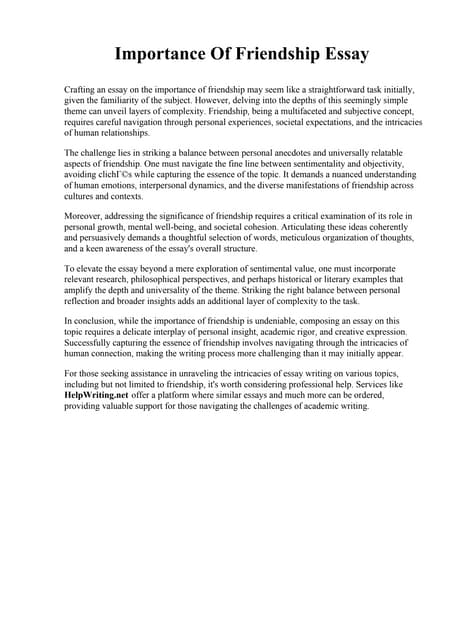 Friendship Essay Examples.pdf