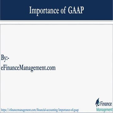 Importance of GAAPs | PPT