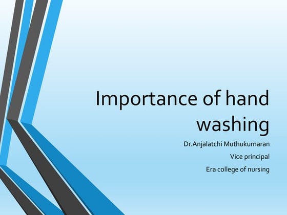 Hand washing | PPTX | Bath and Shower | Personal Care